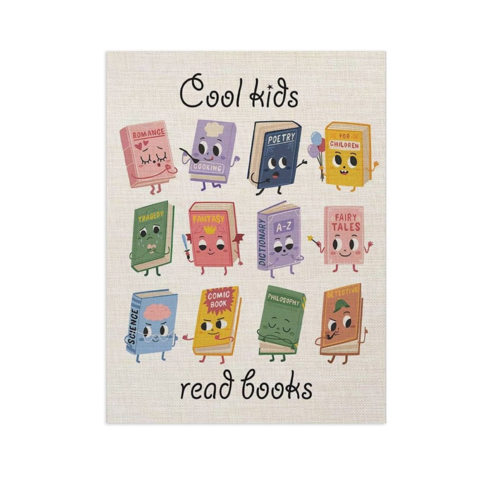 AVOI Cool Kids Read Books Poster, Classroom Wall Decor, Reading Corner ...