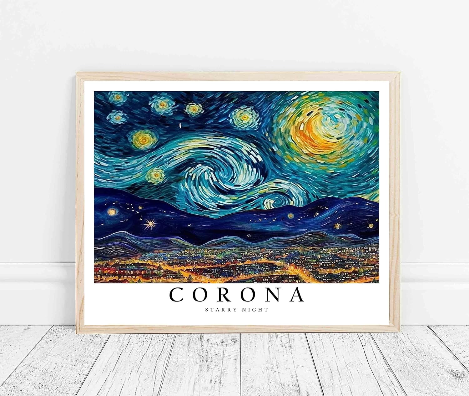 AVOI Corona California Starry Night Art Print Poster, Starry Night ...