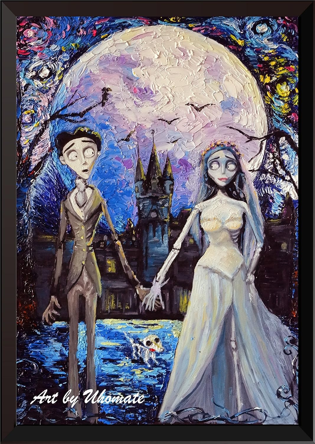 AVOI Corpse Bride Victor and Emily Wall Decor Vincent Van Gogh Starry ...