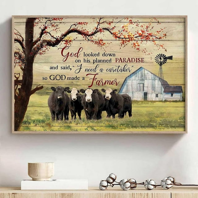 AVOI Country Style Poster Canvas Wall Art Funny Animal Paintings Rustic ...