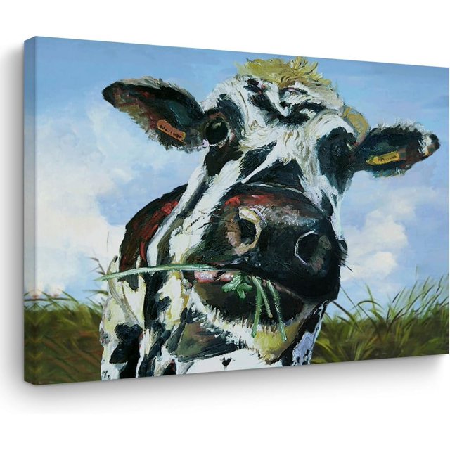 AVOI Cow Wall Art Unframed Art Western Wall Decor Funny Cows with ...