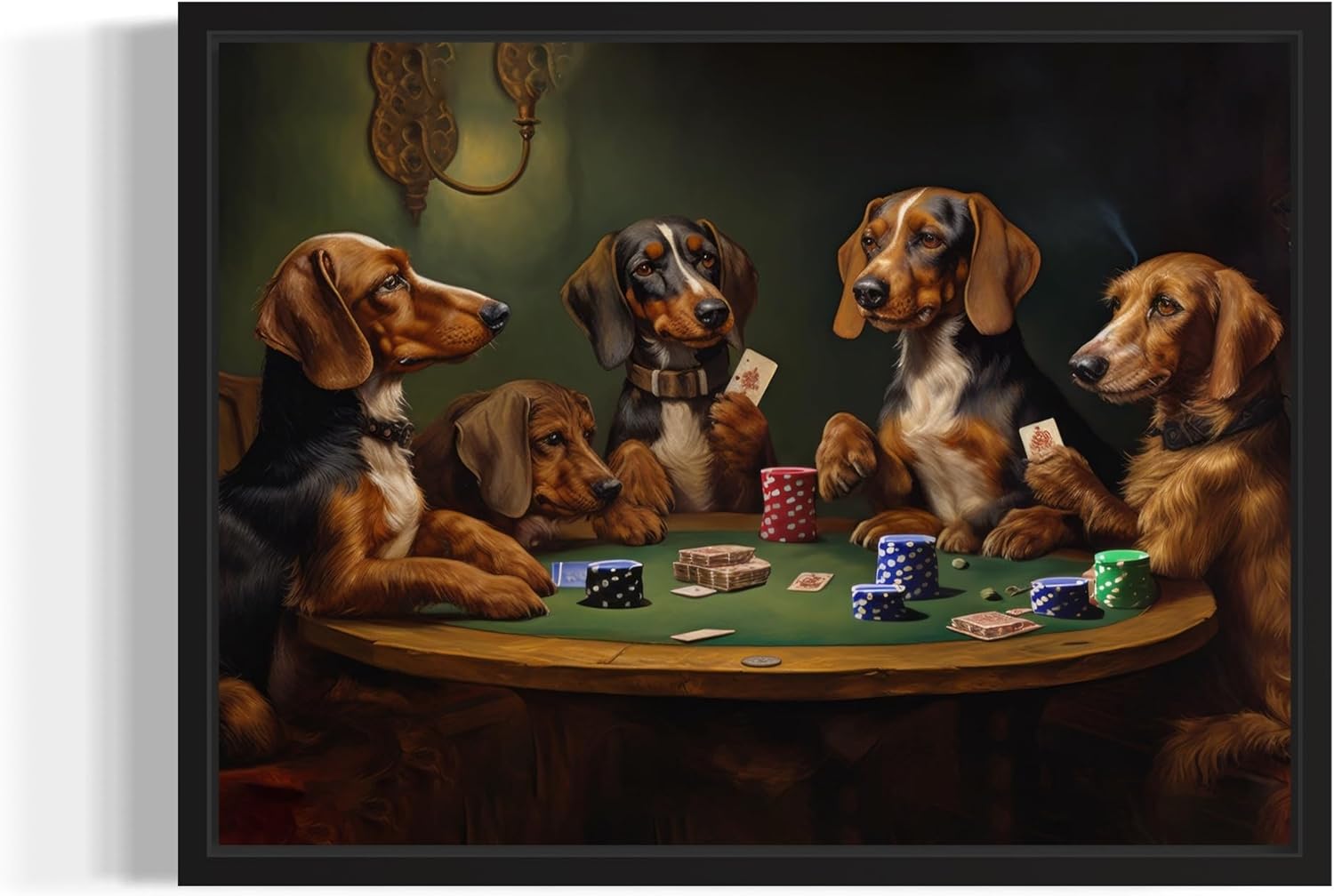AVOI Dachshund Dog Playing Cards Poster Art Print, Poker Man cave ...