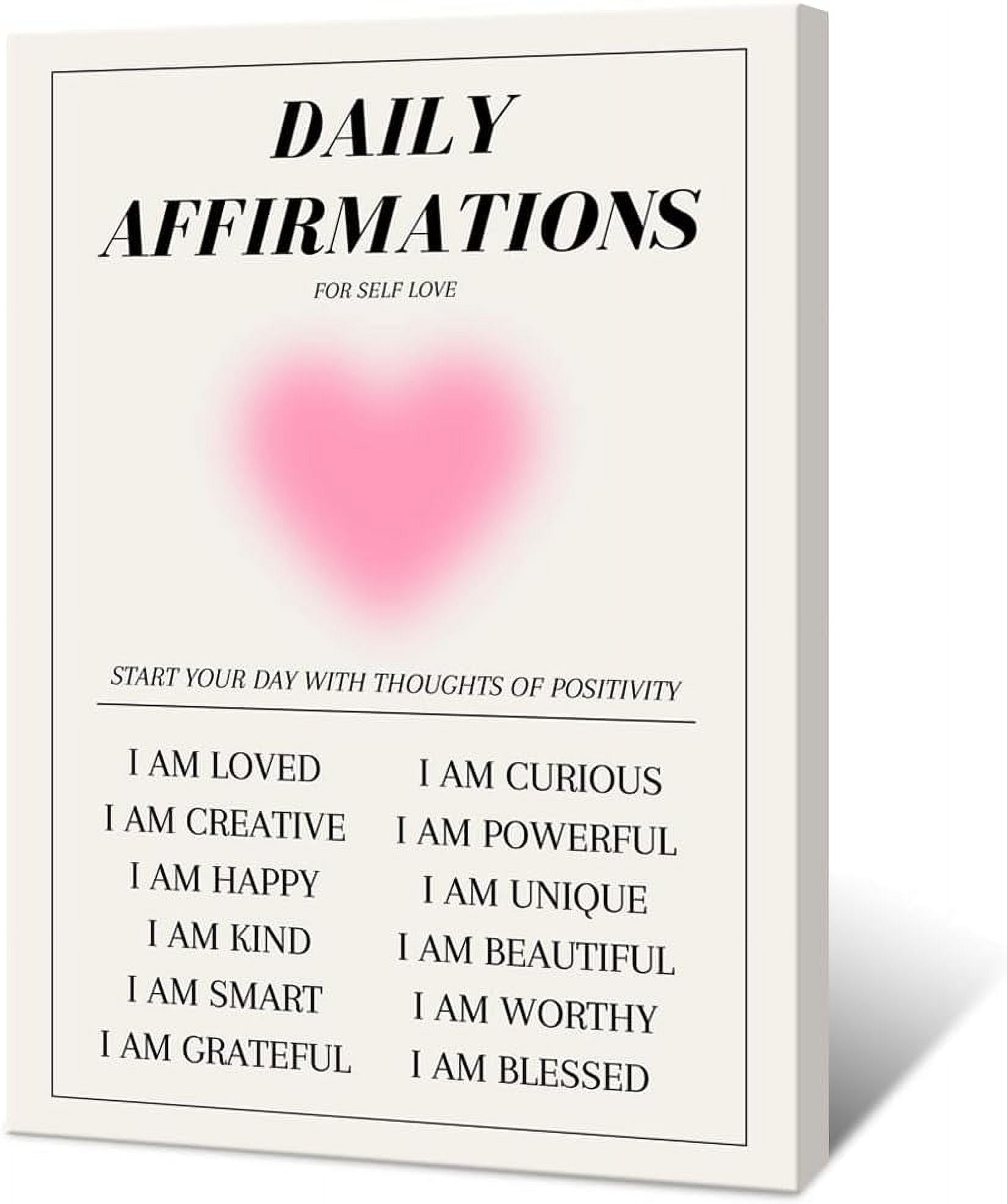 AVOI Daily Affirmations Aura Motivational Modern Canvas Wall Art，danish ...