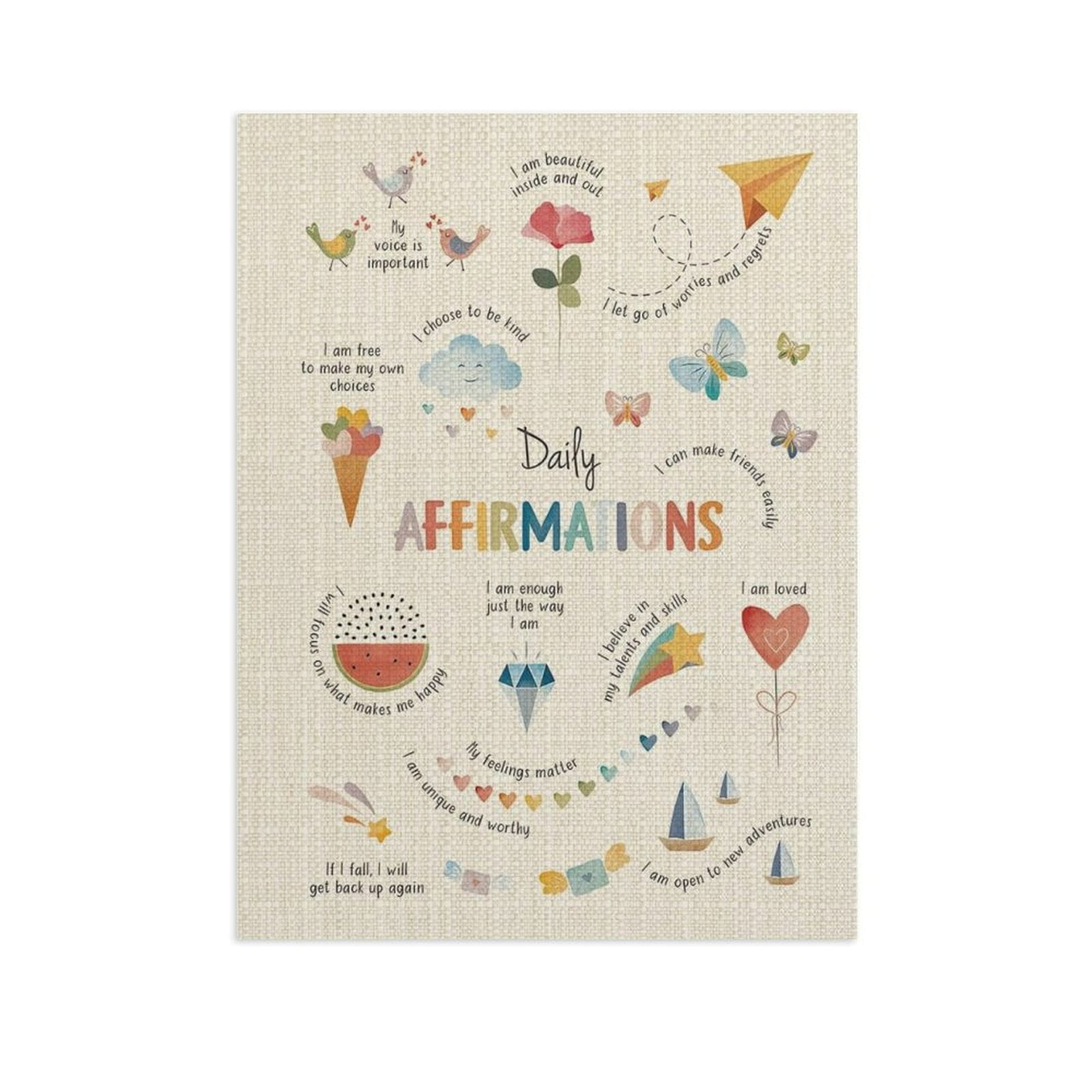 AVOI Daily Affirmations Mental Health Poster, Mental Health Awareness ...