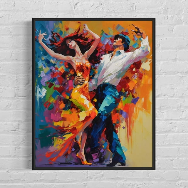 AVOI Dancing Art Print Poster, Wall Art Painting Decor. Paint Splash ...