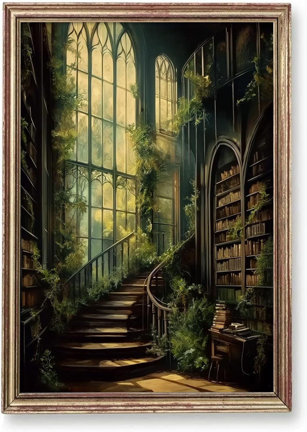 AVOI Dark Academia Paintings Gothic Canvas Wall Art Vintage Victorian ...