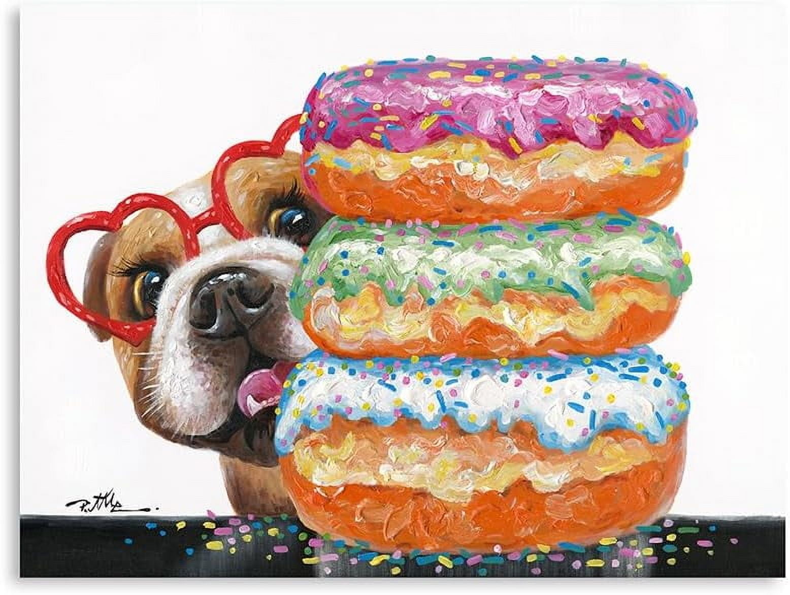 AVOI Dog Kitchen Pictures Wall Decor - Farmhouse Kitchen Cute Donut ...