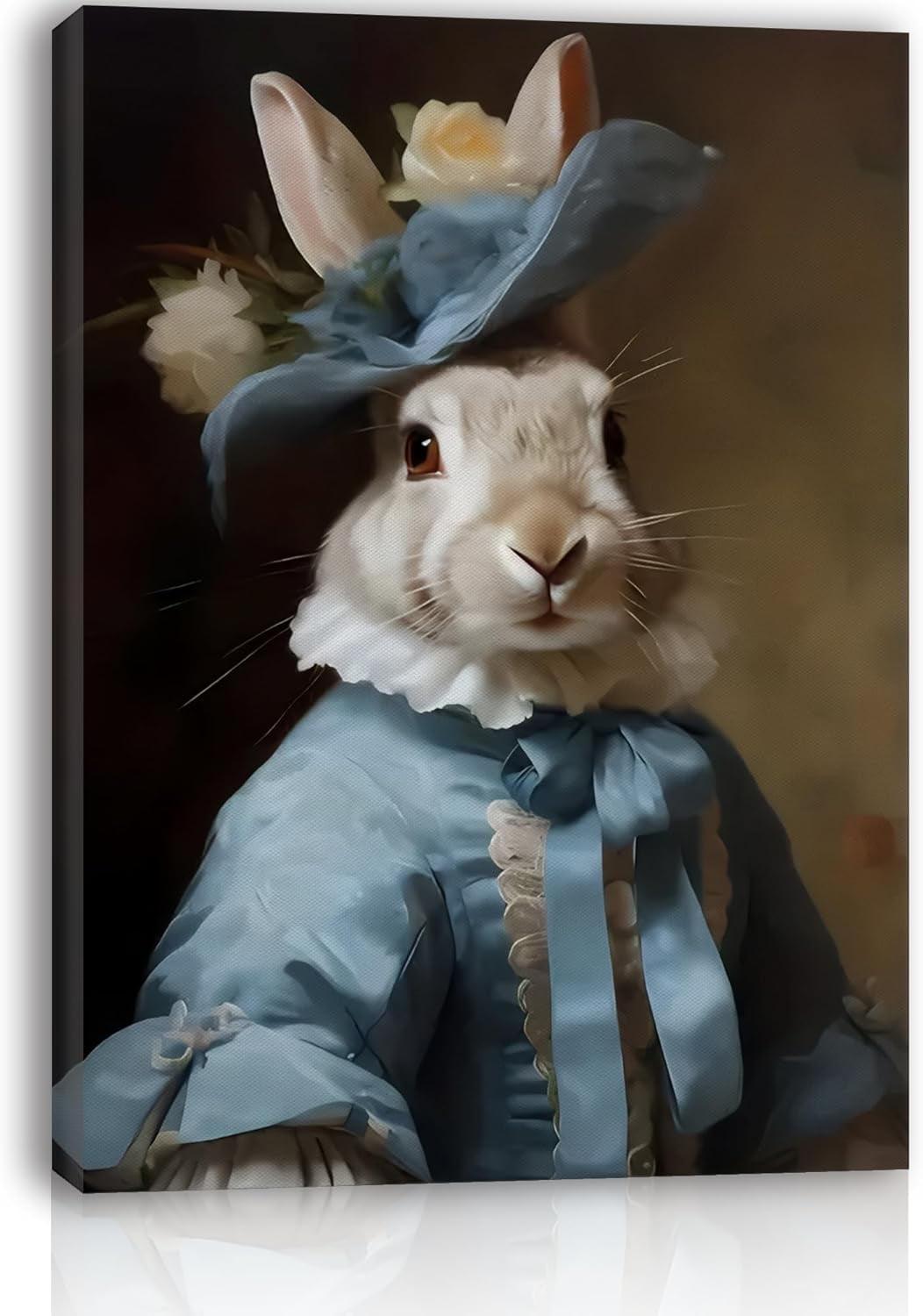 AVOI Easter Decorations Rabbit Decor Vintage Bunny Wall Art Dressed ...