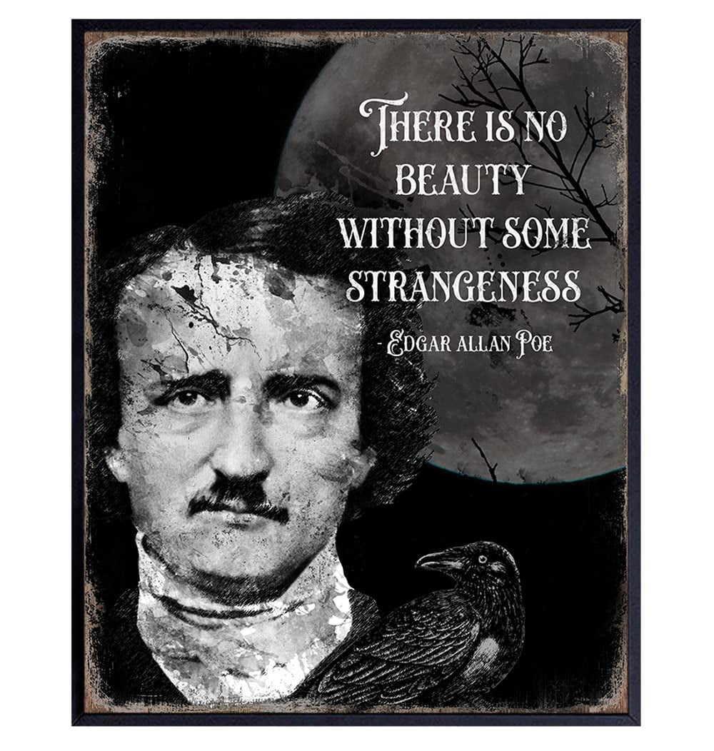 AVOI Edgar Allan Poe Gothic Decor - The Raven Spooky Creepy Scary Wall ...