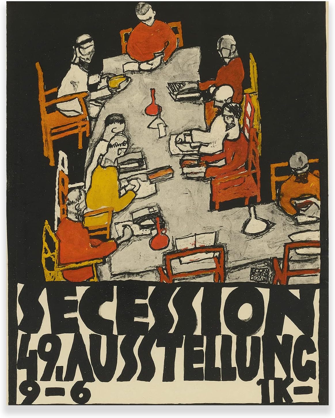 AVOI Egon Schiele Wall Art Canvas-The Vienna Secession 1918 Poster ...
