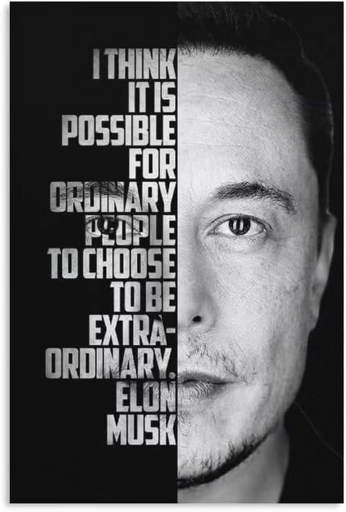 AVOI Elon Musk Inspirational Quotes Poster Canvas Print Living Room ...