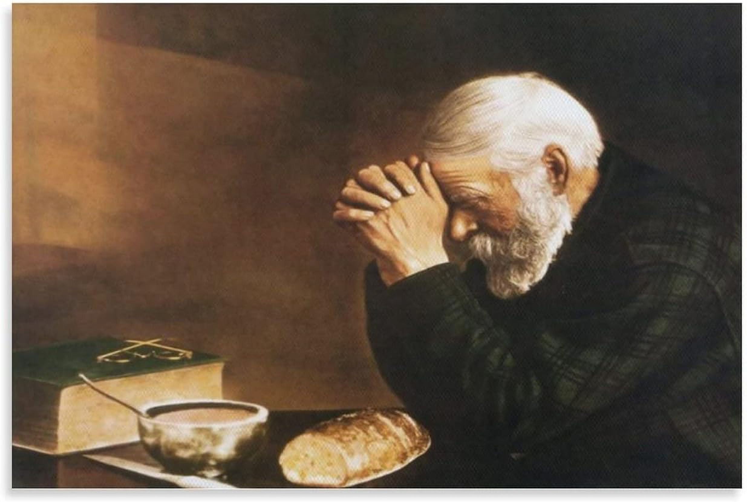 AVOI Eric Enstrom Grace Man Praying Over Bread Poster Decorative ...