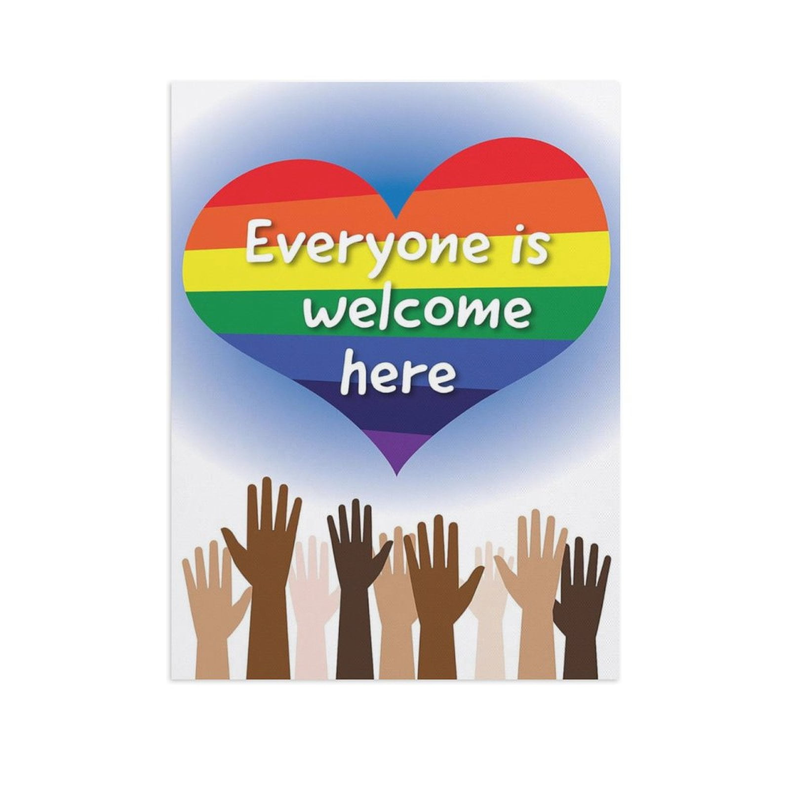 AVOI Everyone is Welcome Here Poster - Diversity & Inclusion Decor for ...