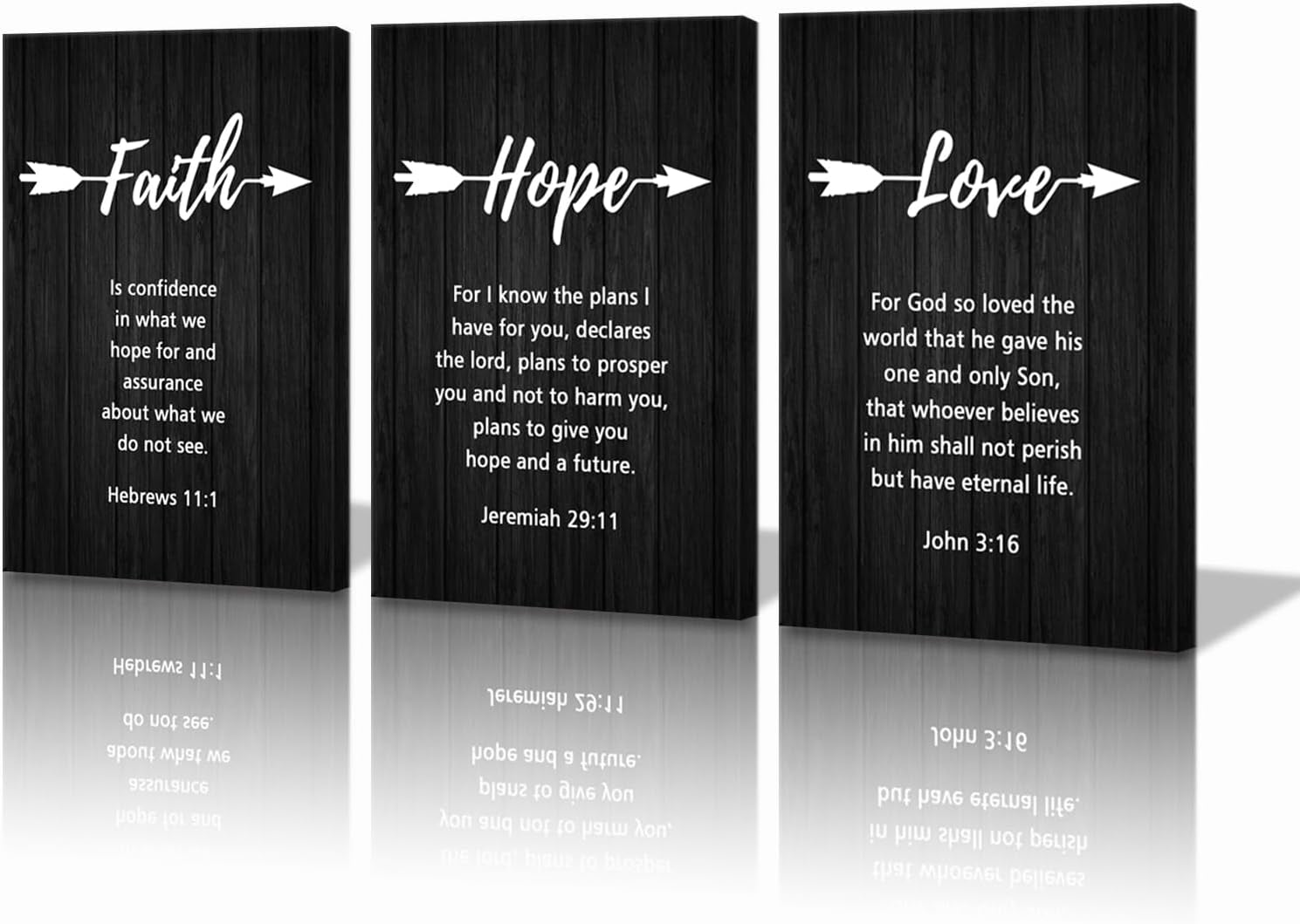 AVOI Faith Hope Love Wall Art,Inspirational Scripture Quote Religious ...