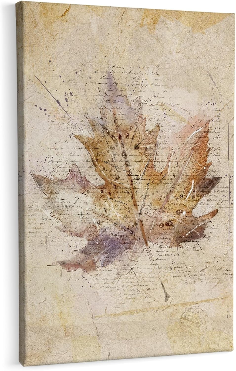 AVOI Fall Decorations For Home,Fall Wall Art Canvas,Vintage Watercolor ...