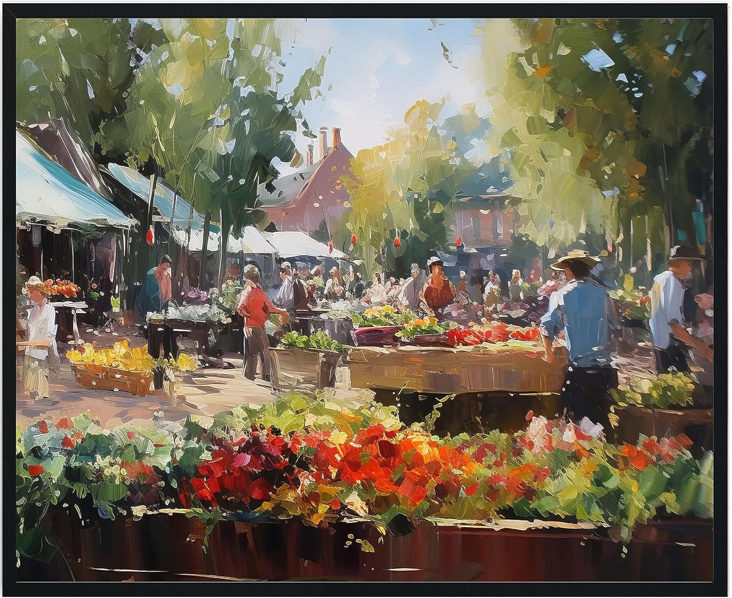 AVOI Farmers Market Art Print Poster, Wall Art Painting Decor. Paint ...