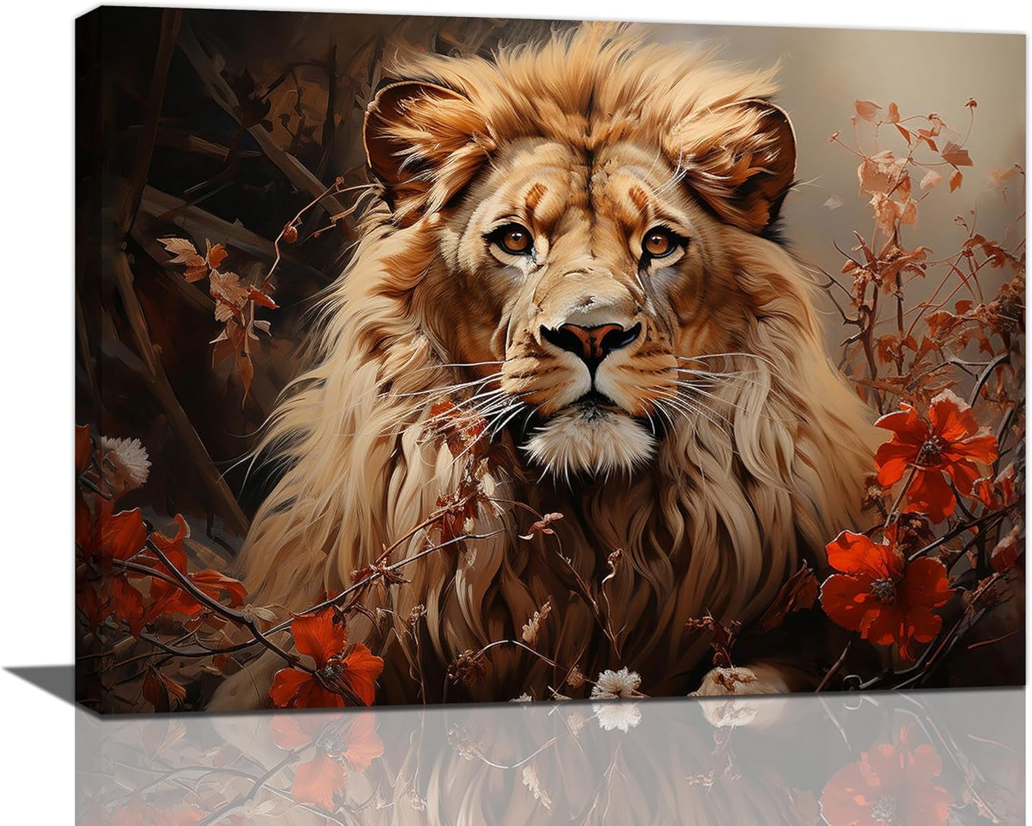 AVOI Farmhouse Lion Canvas Wall Art Lion King Pictures Wall Décor Wild ...