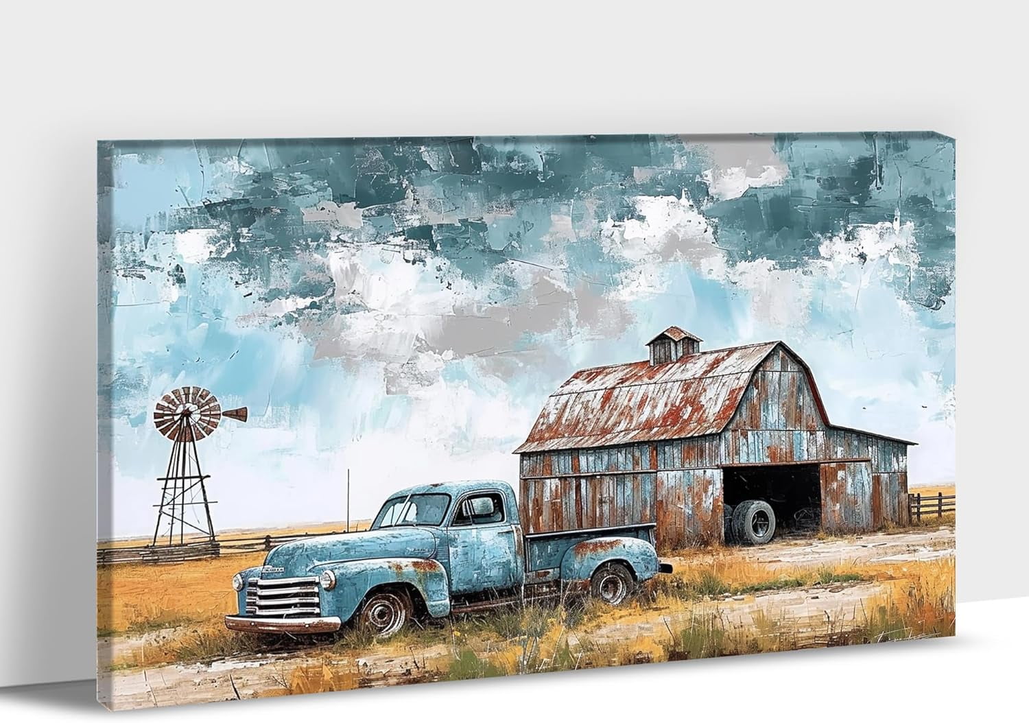 AVOI Farmhouse Truck Wall Art, Old Truck Wall Art, Rustic Farmhouse ...