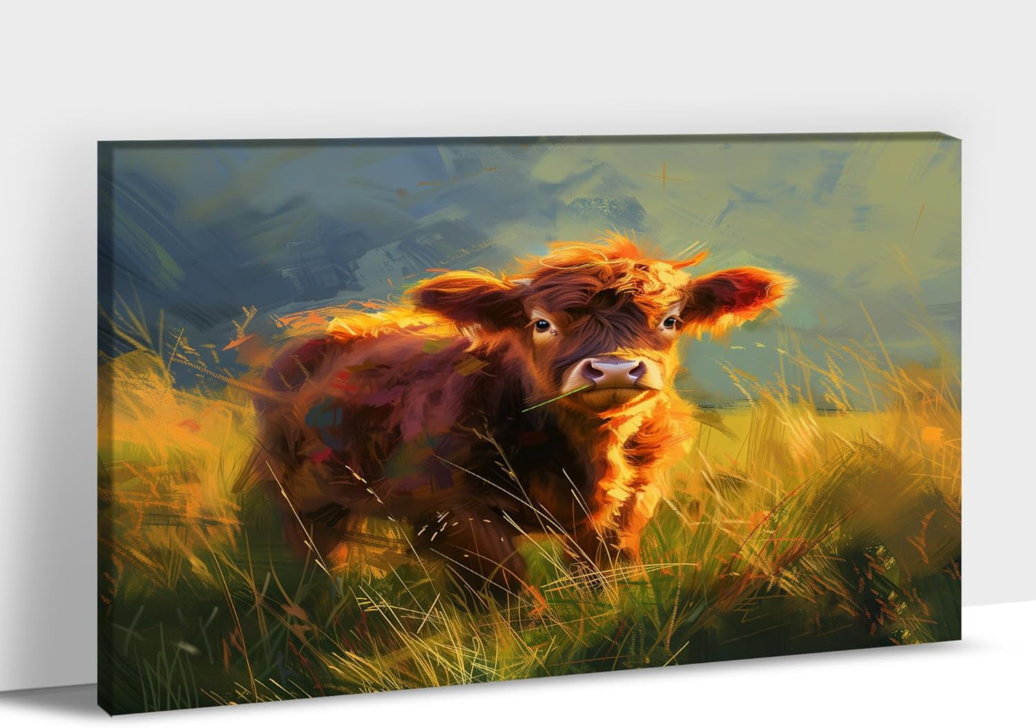 AVOI Farmhouse Wall Art Cow Wall Painting, Highland Cow Picture Rustic ...
