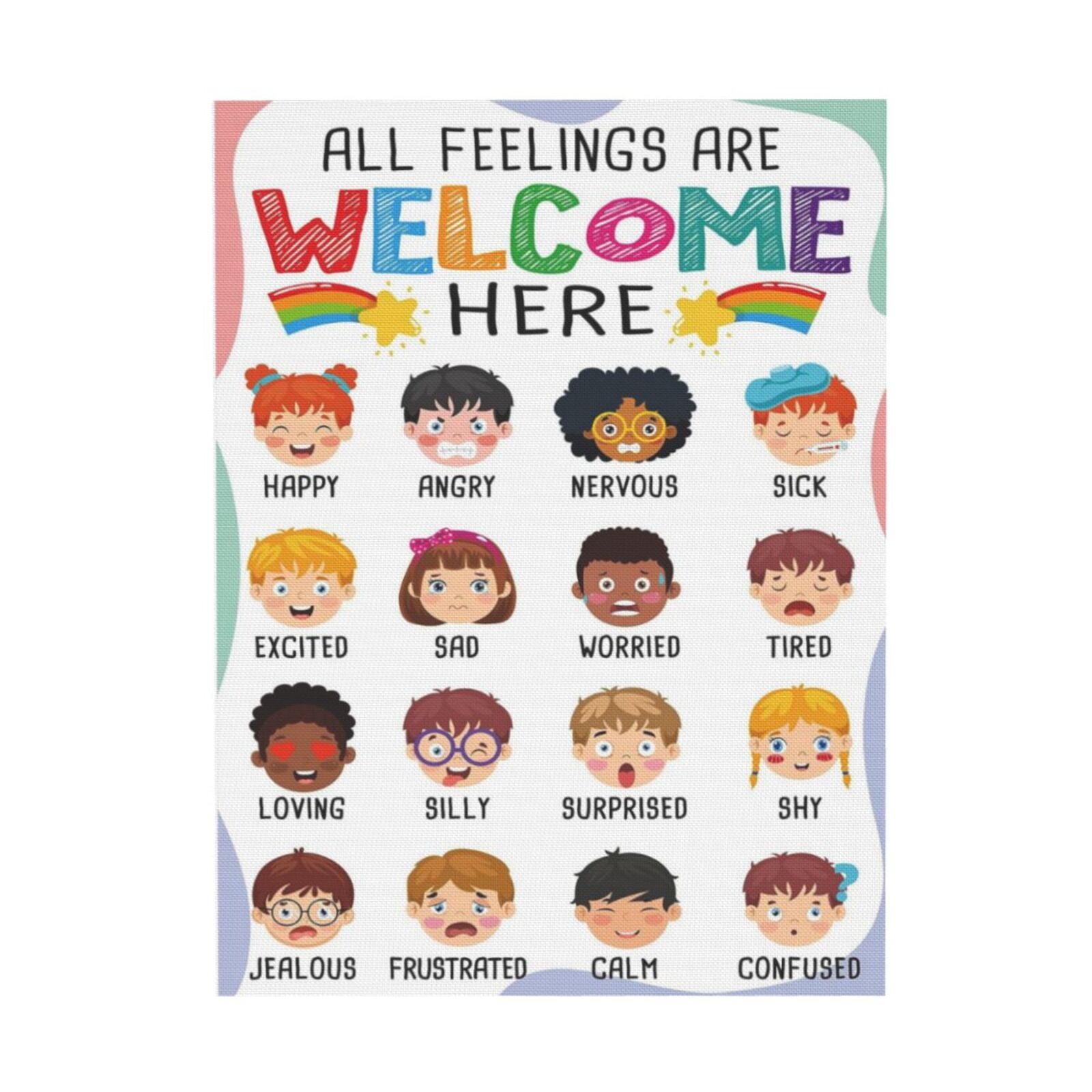 AVOI Feelings Chart Poster for Kids - Emotions Learning Chart for ...