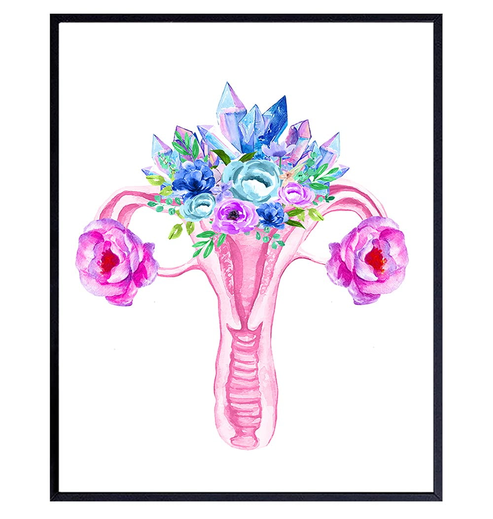 AVOI Female Anatomy Wall Art-Boho Wall Art-Bohemian Wall Decor-Crystal ...