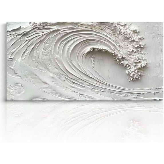 AVOI Fhen art Hand Painted 3D Ocean Waves Abstract Canvas Art, Abstract ...