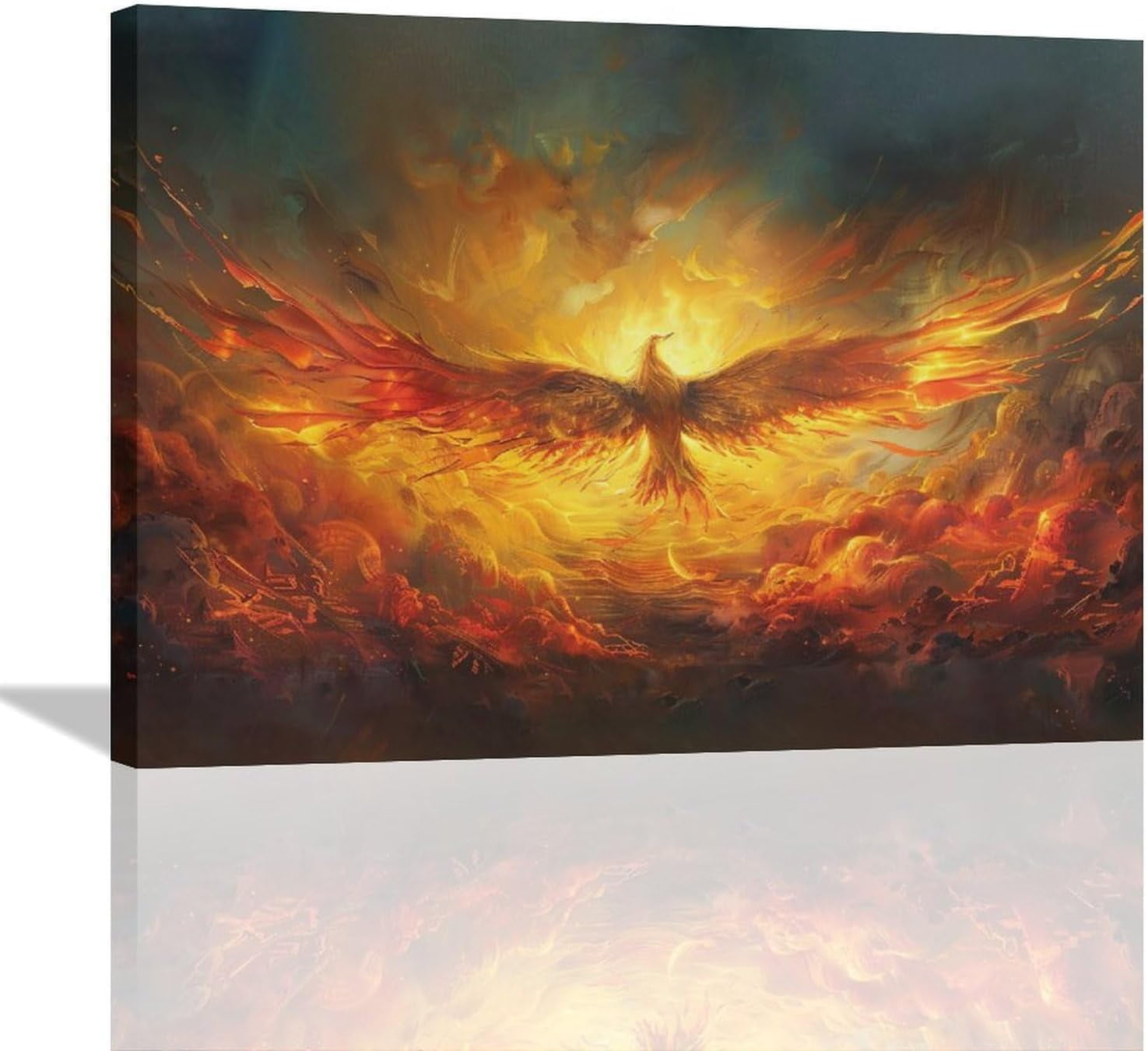 AVOI Fire Phoenix Wall Art Phoenix Bird Pictures Wall Decor Cool ...