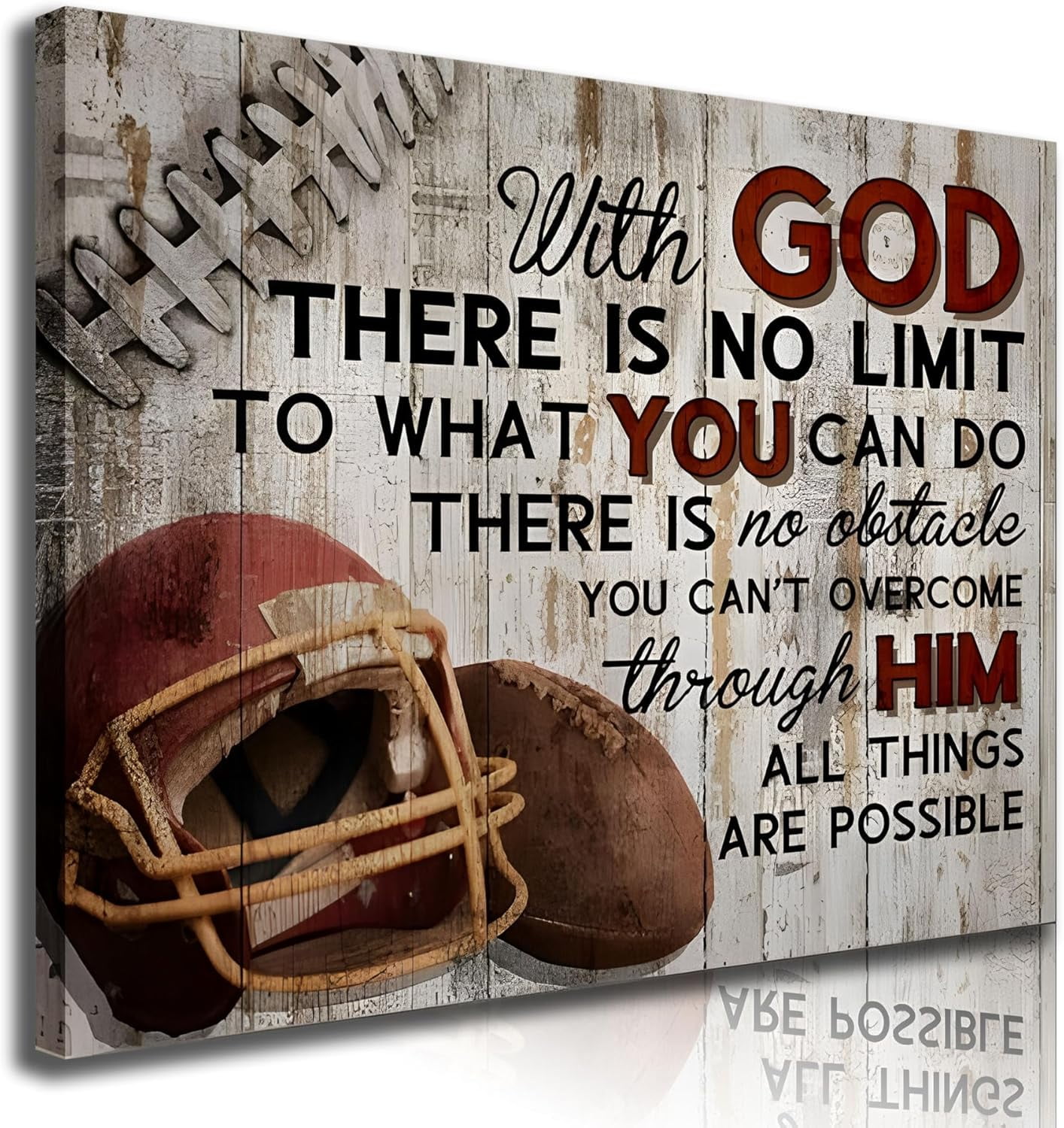 AVOI Football Sports Wall Art Stuff Religious Football Canvas Vintage ...