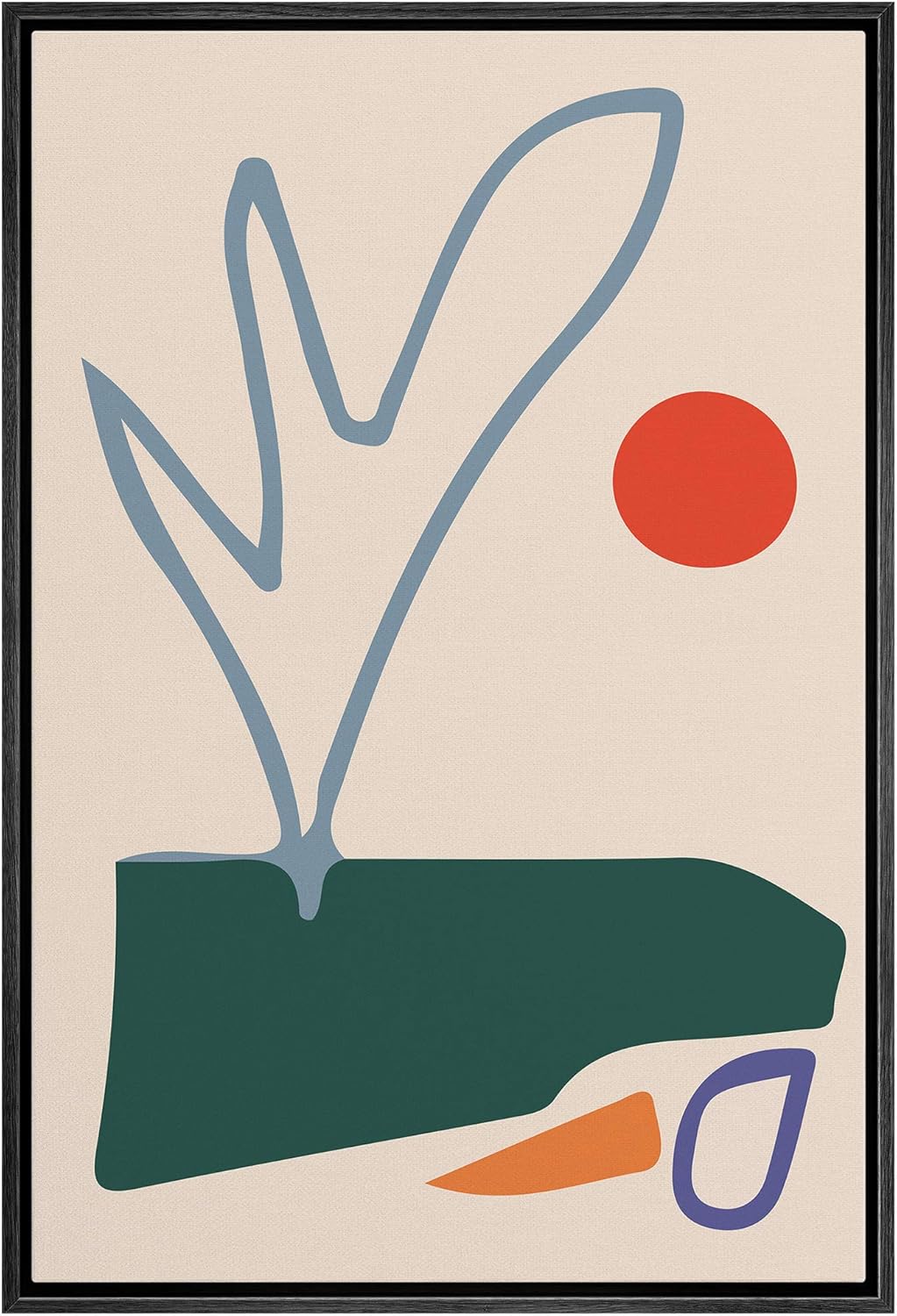 AVOI Framed Canvas Print Wall Art Floral Inspired Polygon Variety ...