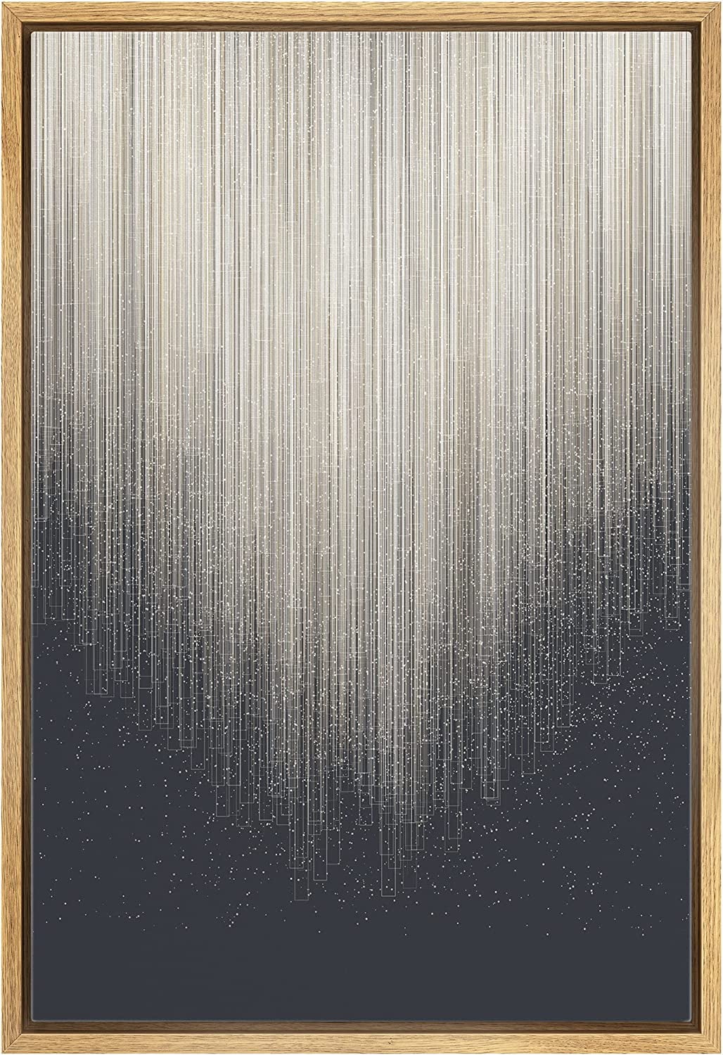 AVOI Framed Canvas Print Wall Art Grunge Duotone Paint Stroke Landscape ...