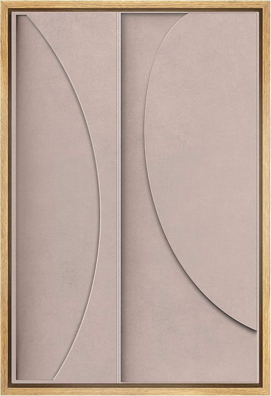 AVOI Framed Canvas Print Wall Art Pastel Curved Geometric Polygon ...