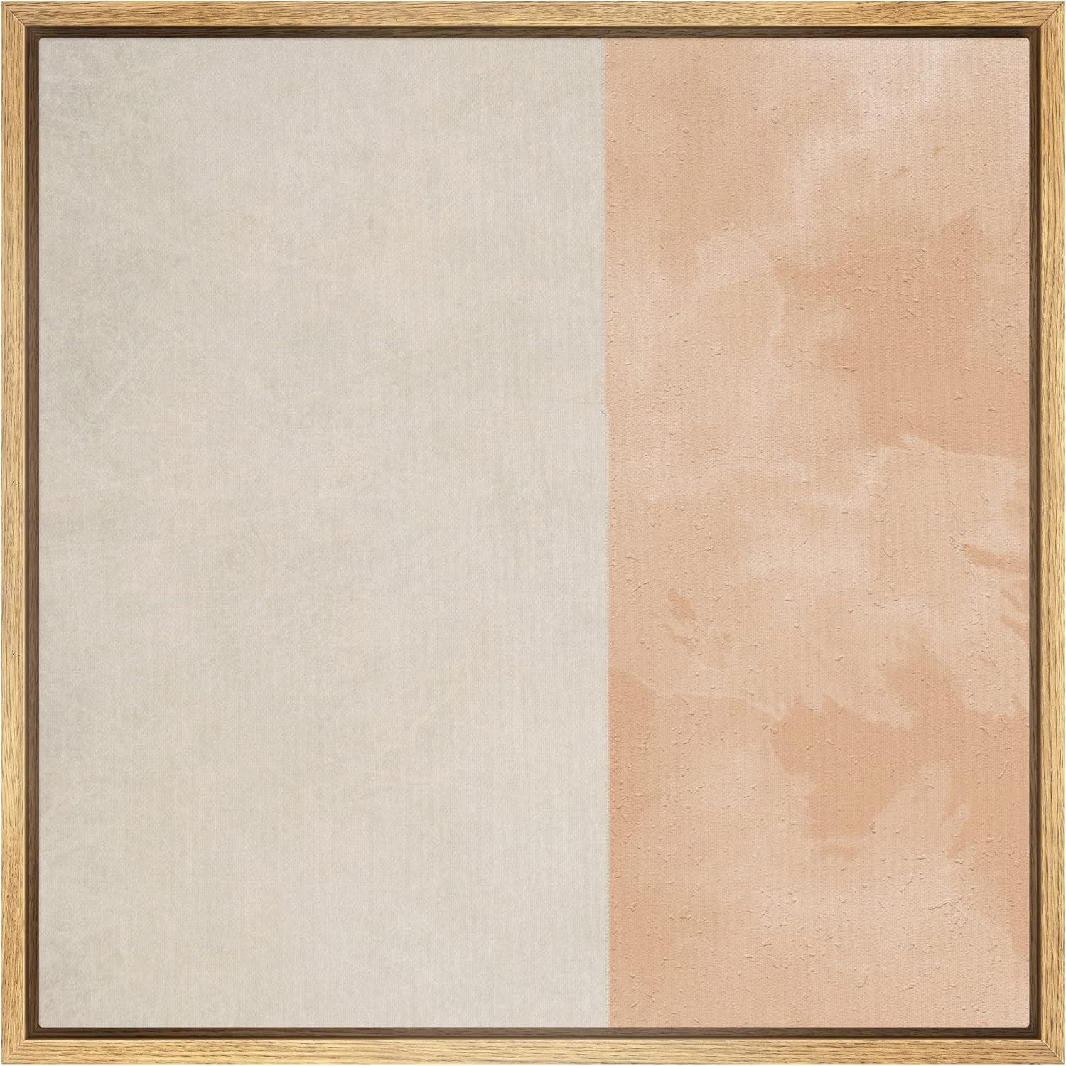 AVOI Framed Canvas Print Wall Art Pastel Orange Tan Color Block Collage ...