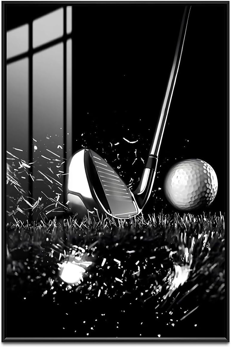 AVOI Framed Wall Art Canvas Prints, Golf Ball Wall Decor Print Painting ...
