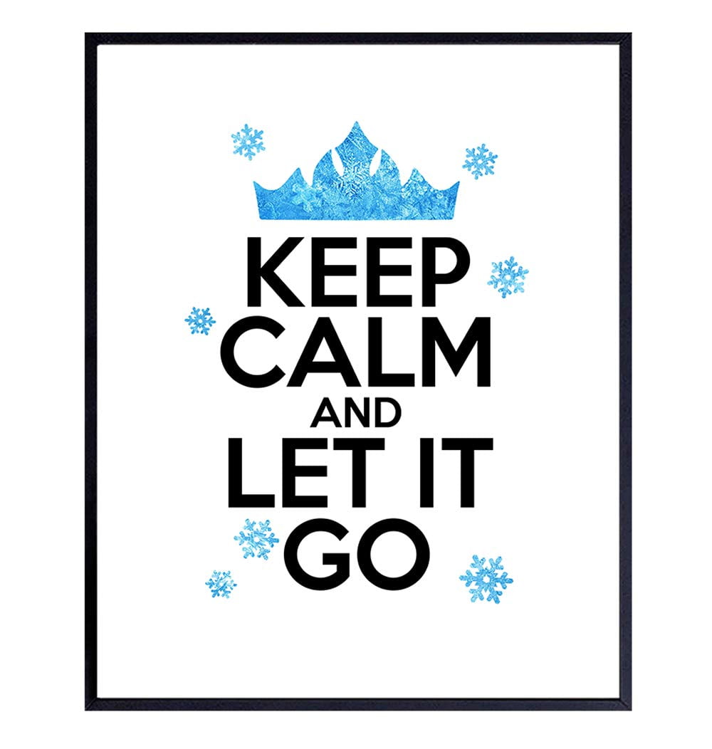 AVOI Frozen Keep Calm and Let It Go Wall Art, Home Decor Photo Poster ...