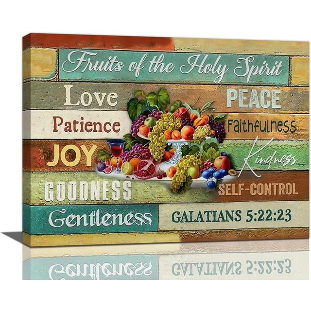 AVOI Fruit Of The Spirit Wall Art Christian Fruits Pictures Wall Decor ...