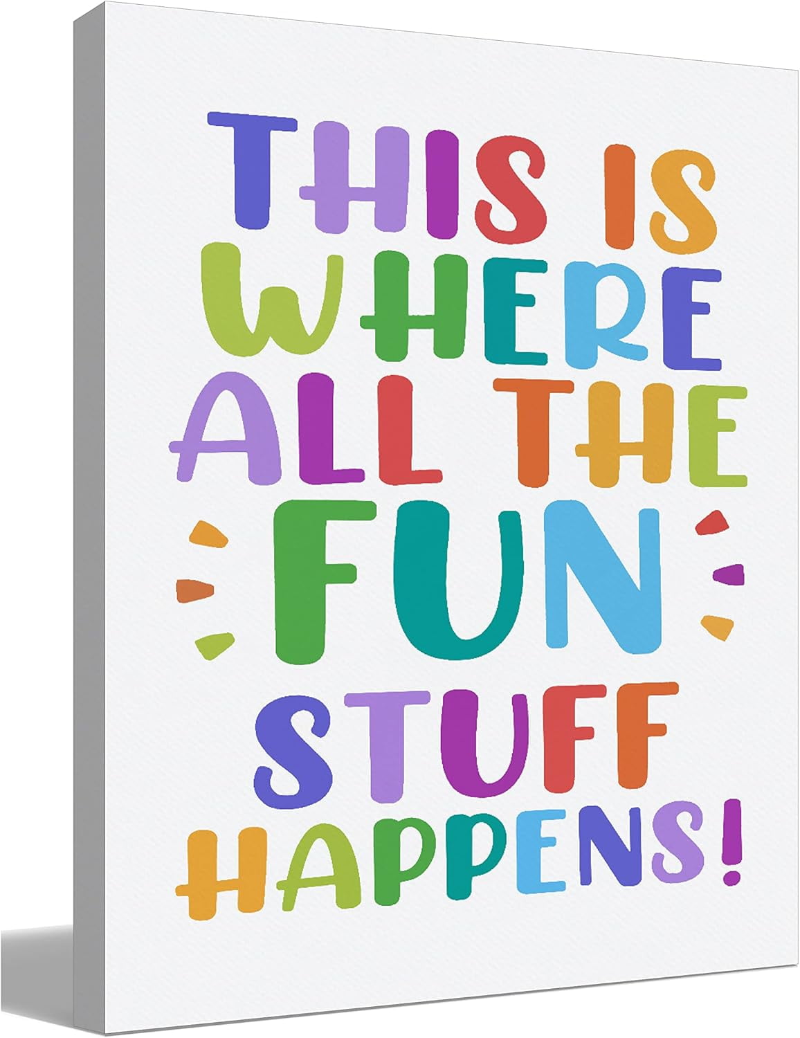 AVOI This is Where All The Fun Stuff Happens Inspirational Canvas Wall ...