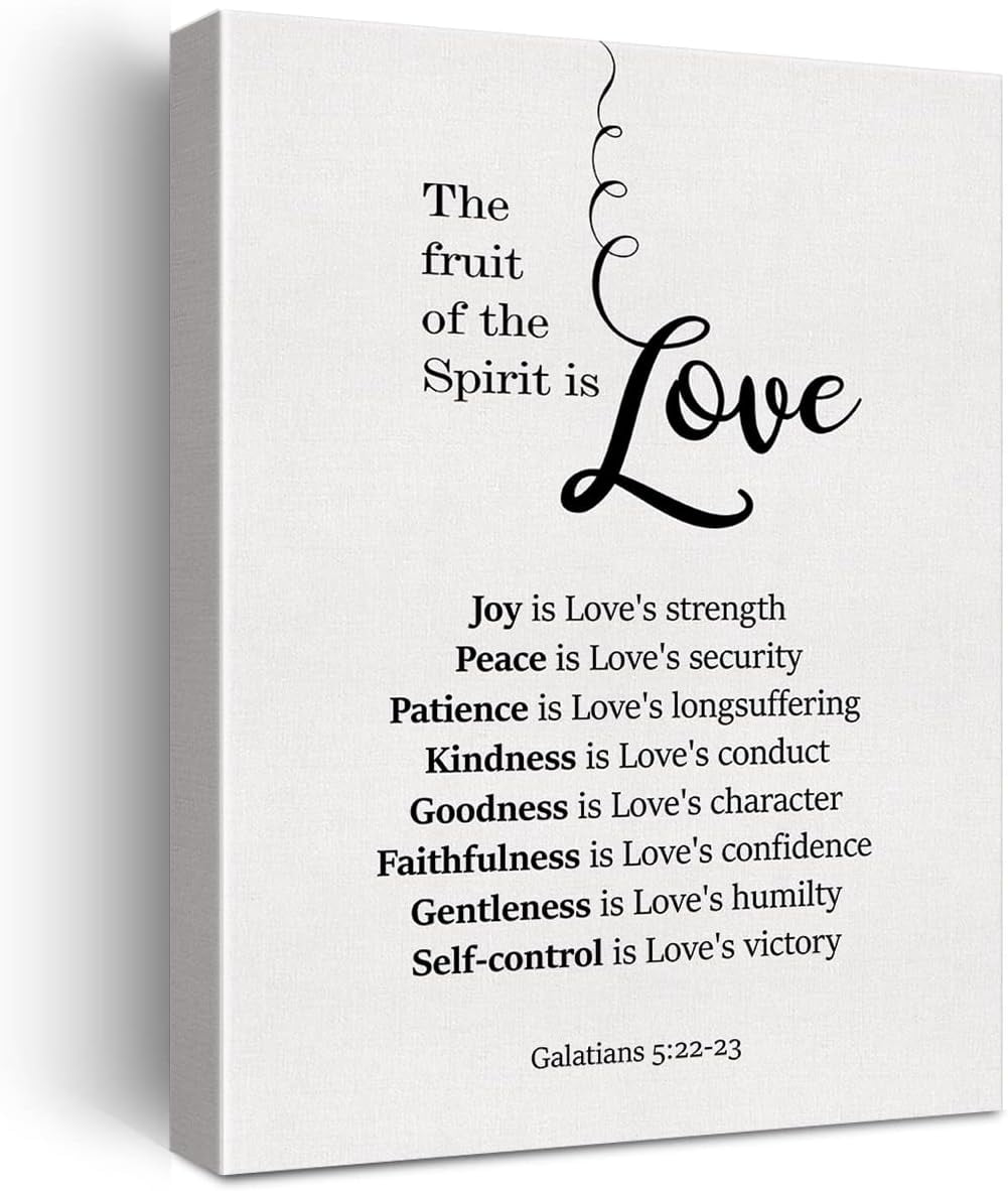 AVOI Galatians 5:22-23 Sign Bible Verse Canvas Home Wall Art Decor ...