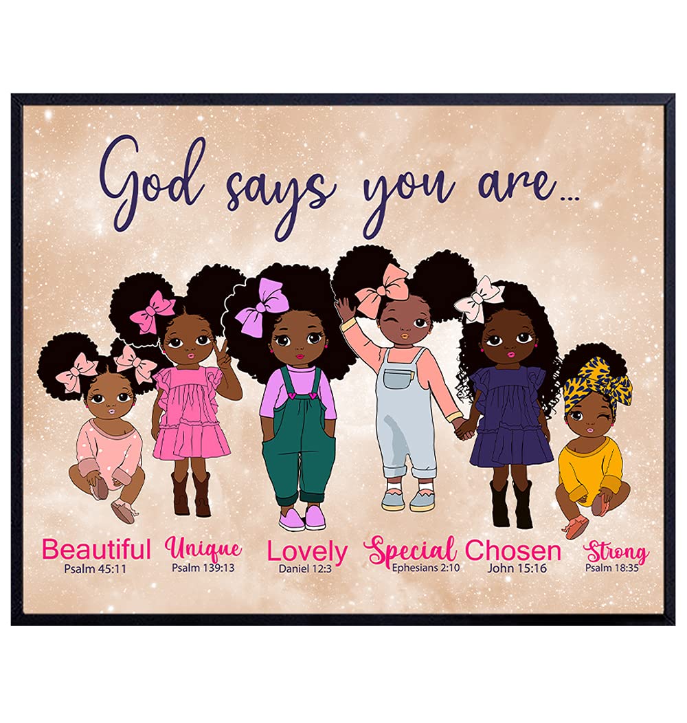 AVOI God Says You Are Wall Art - Christian Wall Decor for African ...
