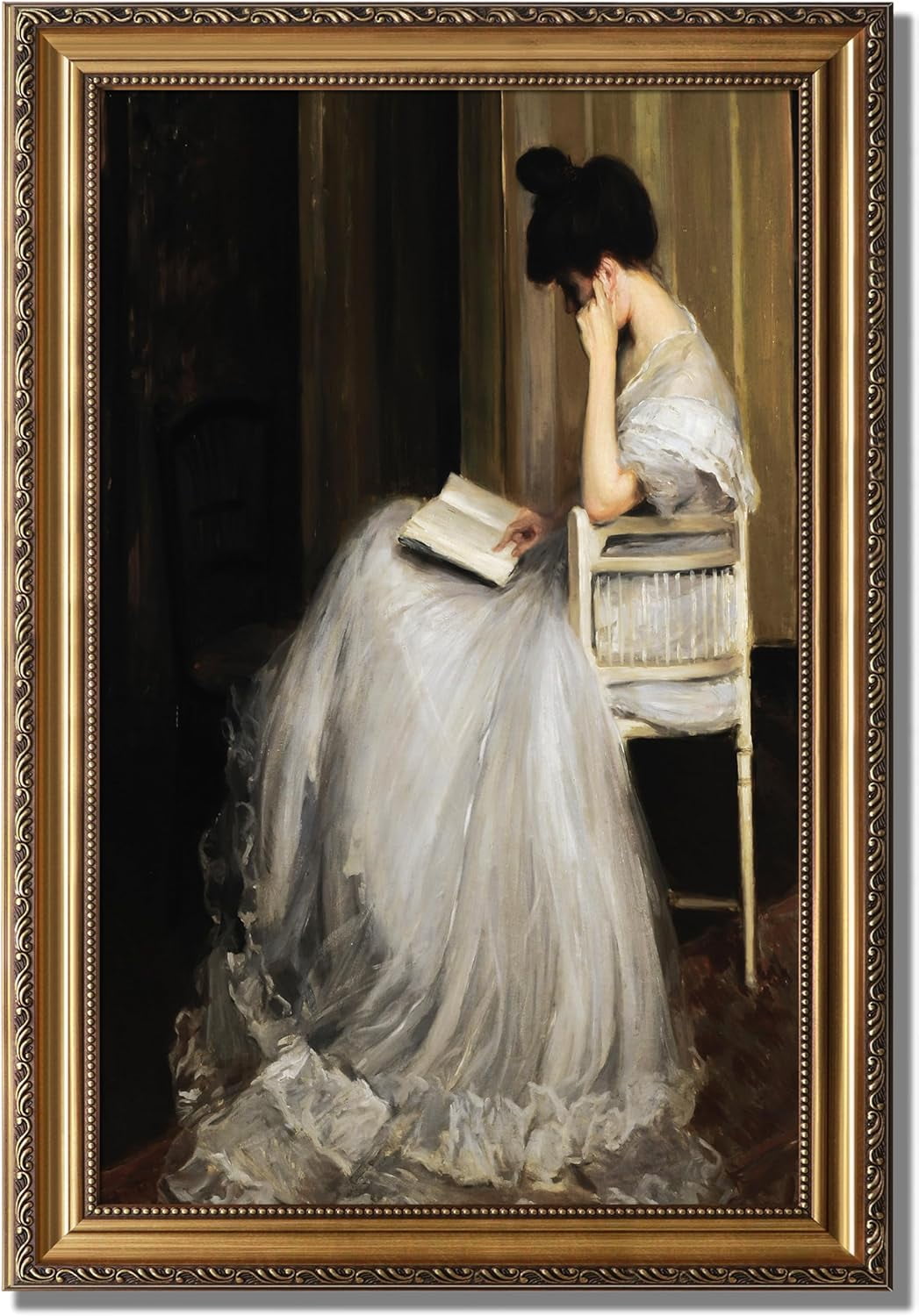 AVOI Gold Framed Canvas Wall Art Print, Vintage Wall Art Mid-Century ...