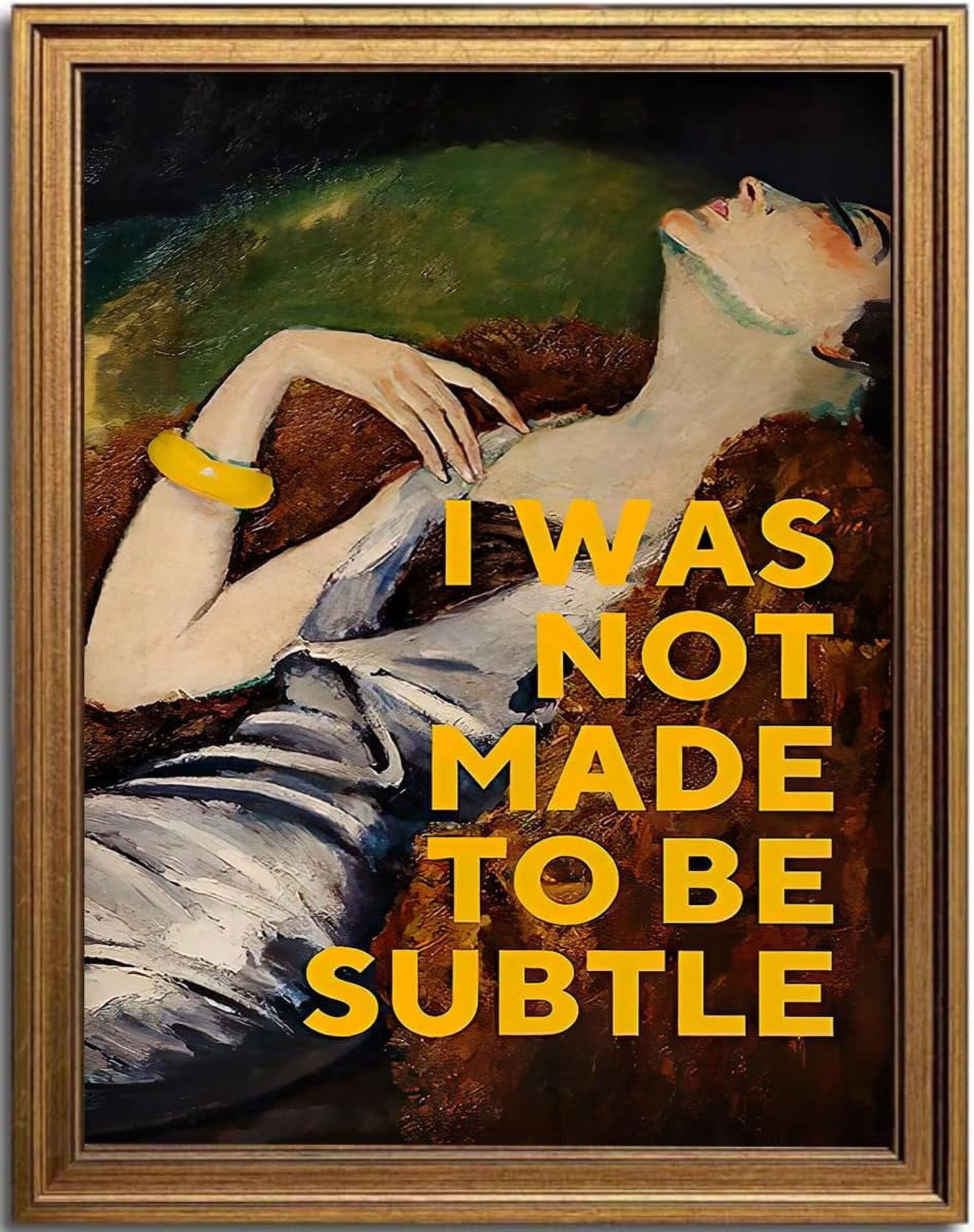 AVOI Gold Framed Vintage Wall Art, Classical Feminist Poster for Room ...