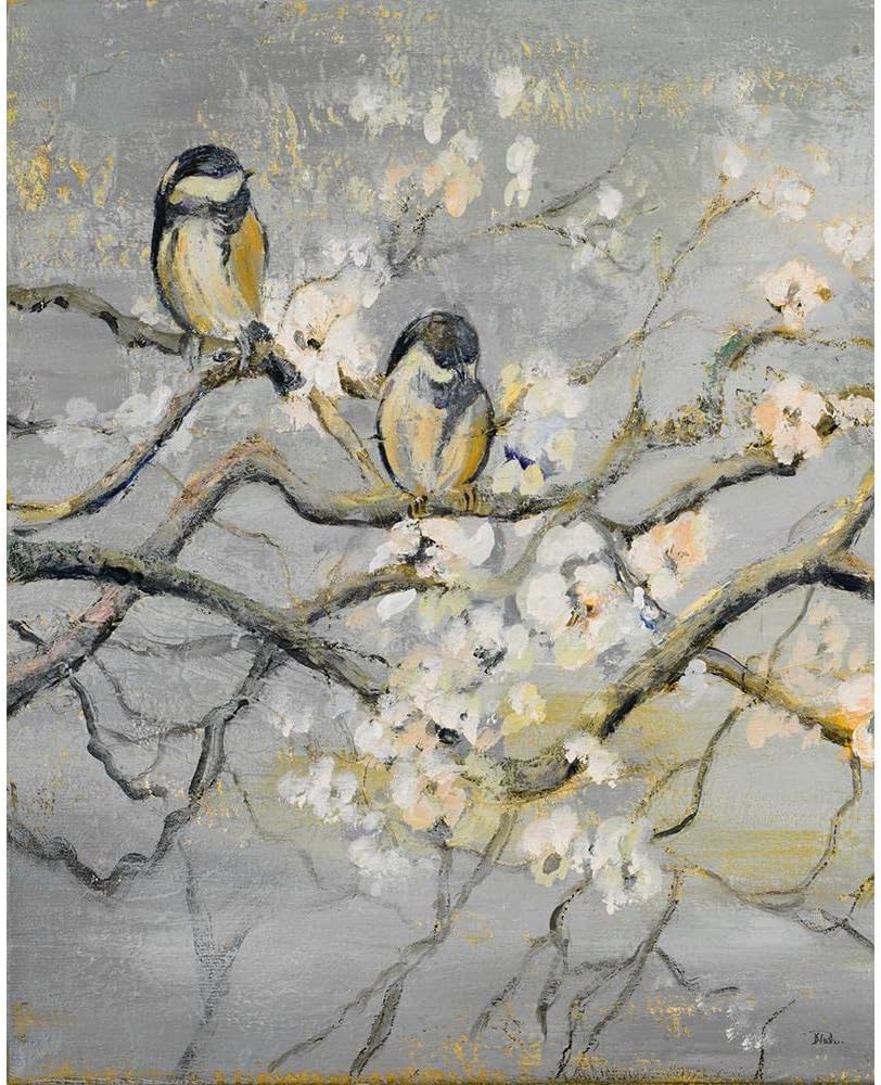 AVOI Gold and Gray Branch with Birds I Large Art Print Poster by Pinto ...