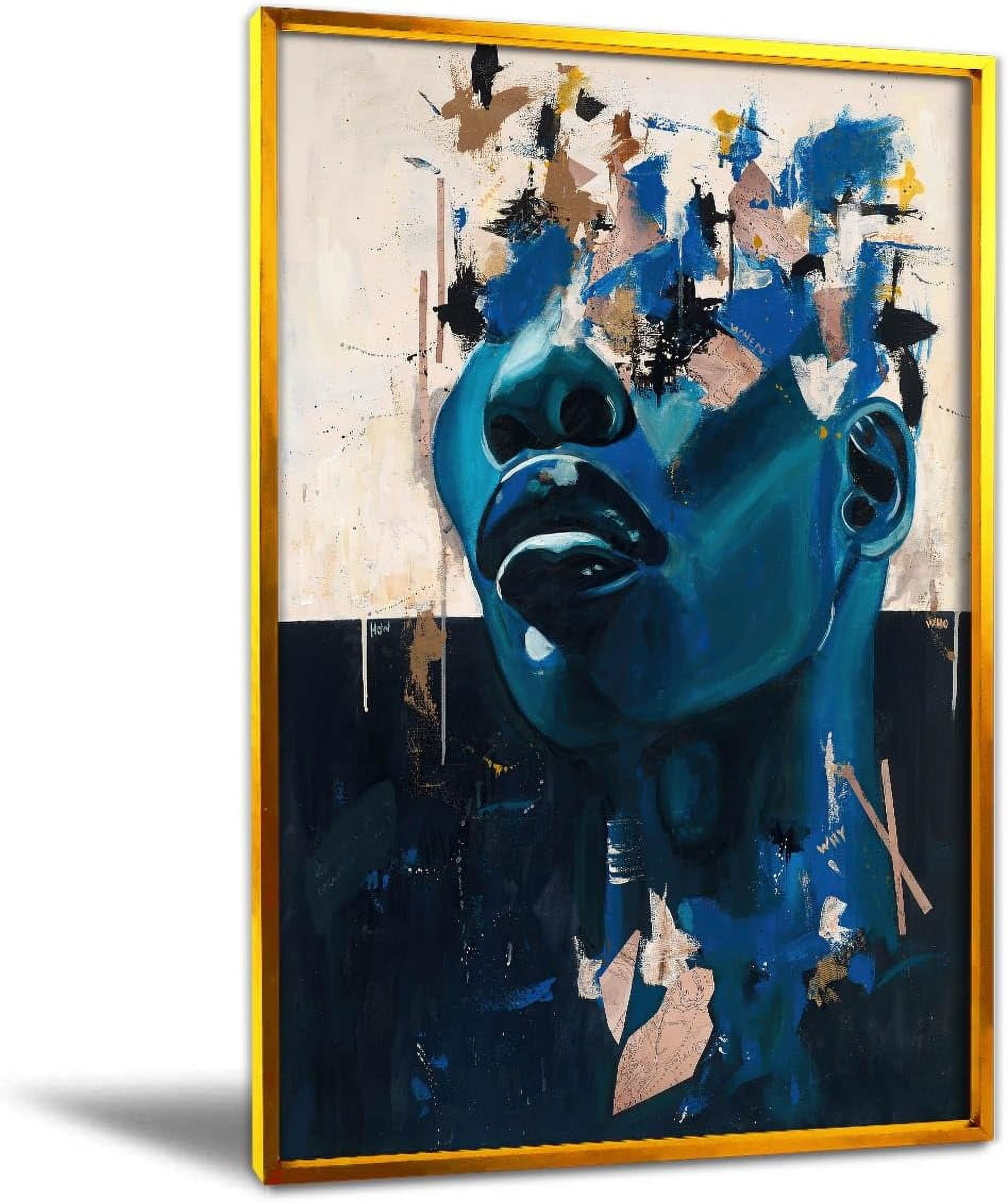 AVOI Golden Aluminum alloy Women Wall Art African American Women Canvas ...