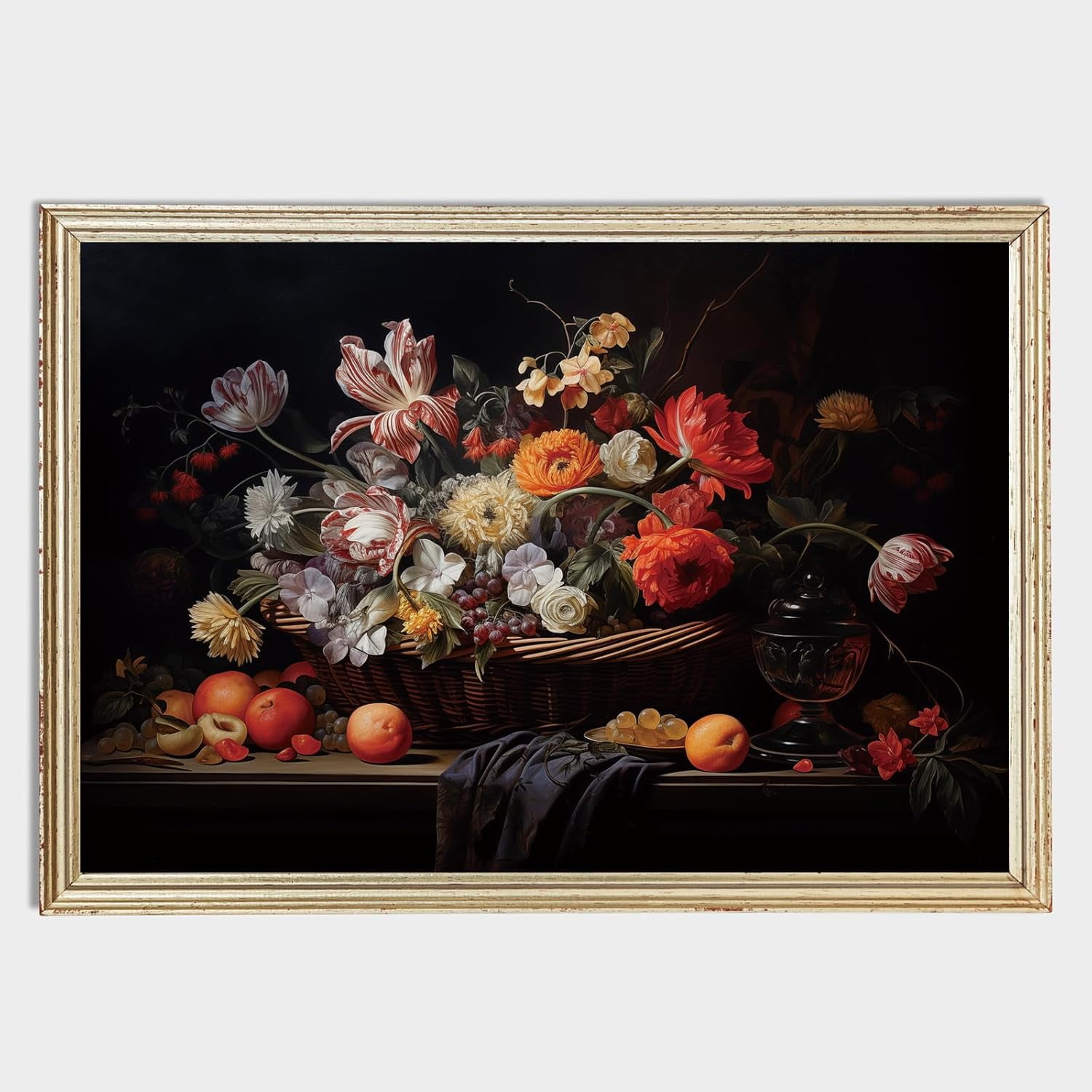 AVOI Gothic Flowers Wall Art Plant Art Moody Floral Canvas Art Gothic ...