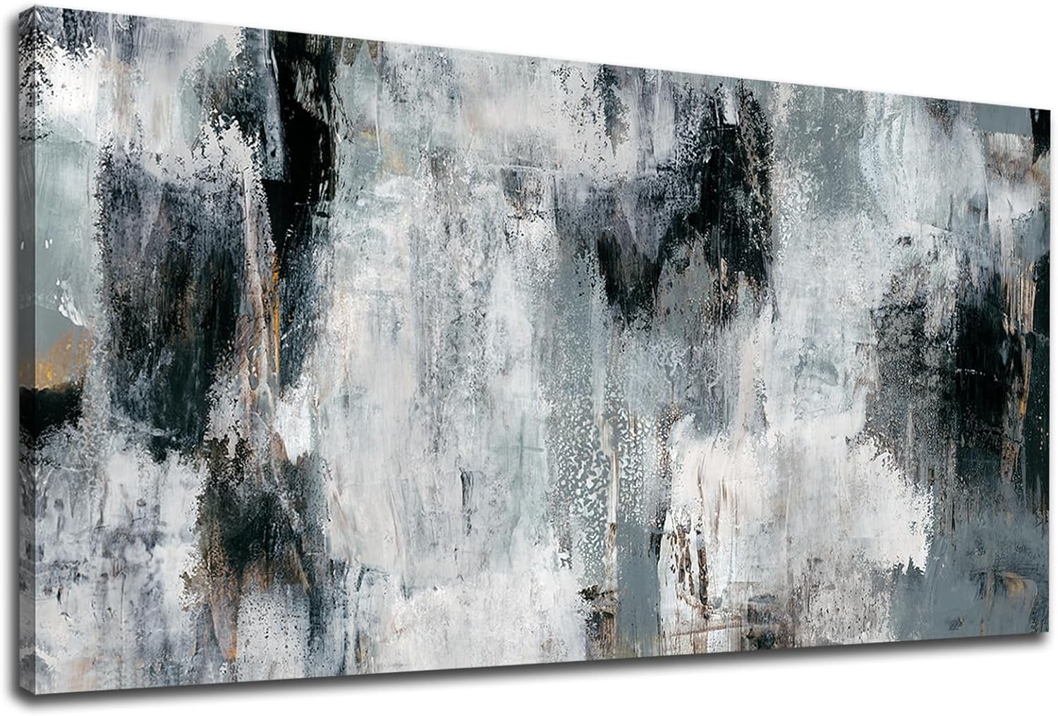 AVOI Gray Abstract Wall Art - Abstract Canvas Pictures for Wall Decor ...