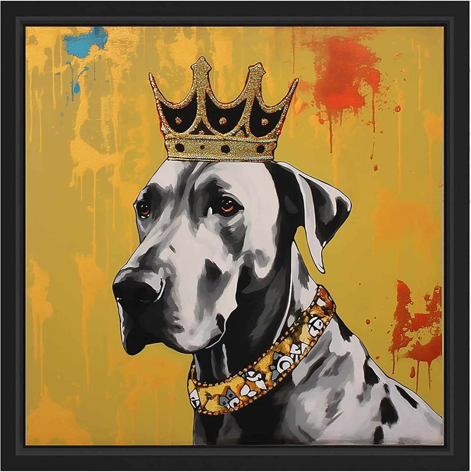 AVOI Great Dane Dog Art Print Poster, Wall art Painting Decor, Puppy ...