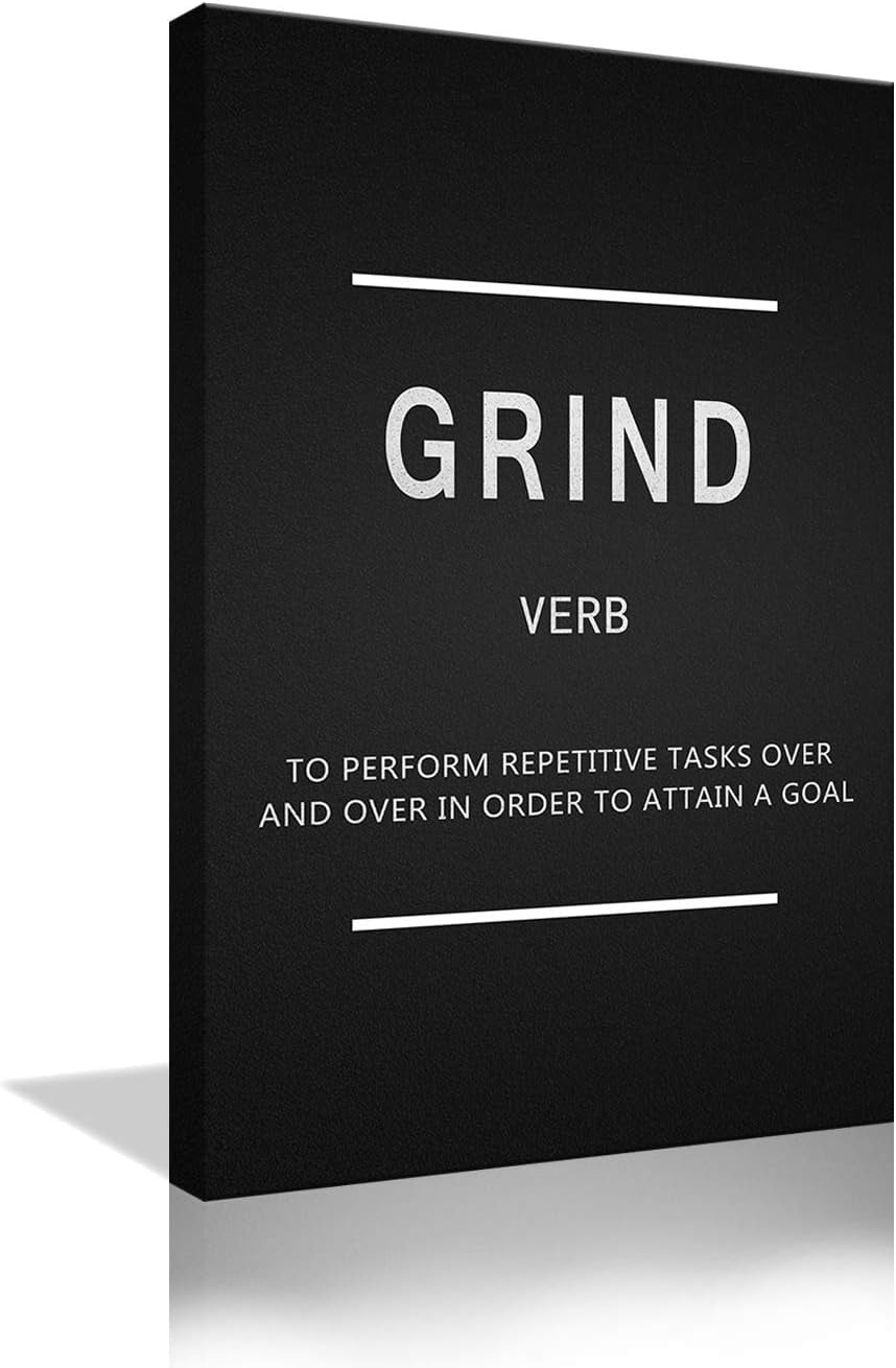 AVOI Grind Verb Inspirational Wall Art Inspiring Motto Painting Prints ...