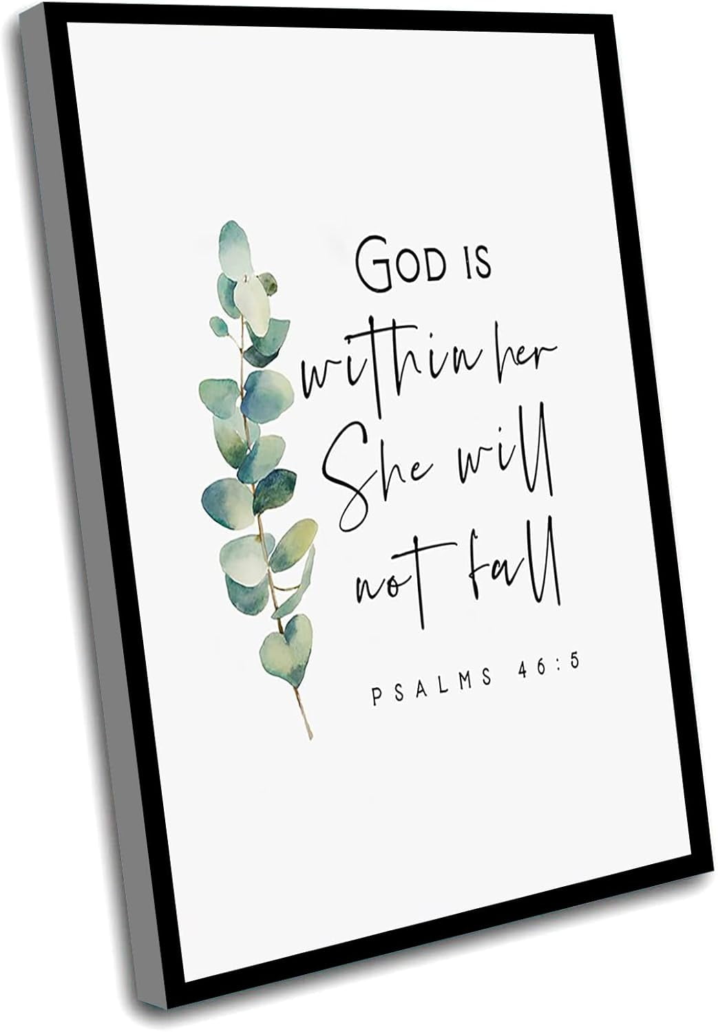 AVOI HOME LIVING ROOM DECOR,God Is With Her She Will Not Fall Psalm 46 ...