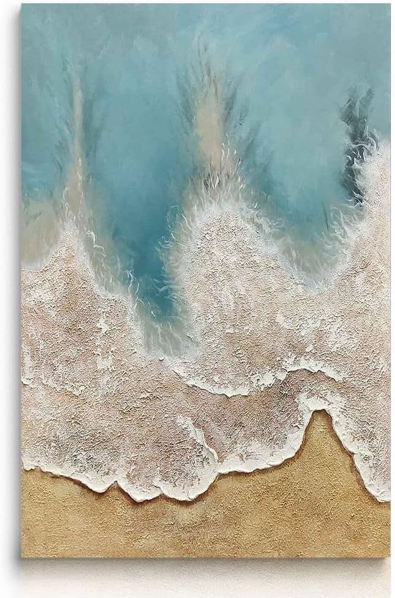 AVOI Hand Made Summer Ocean Wave Painting Blue Ocean Sea Wall Art ...