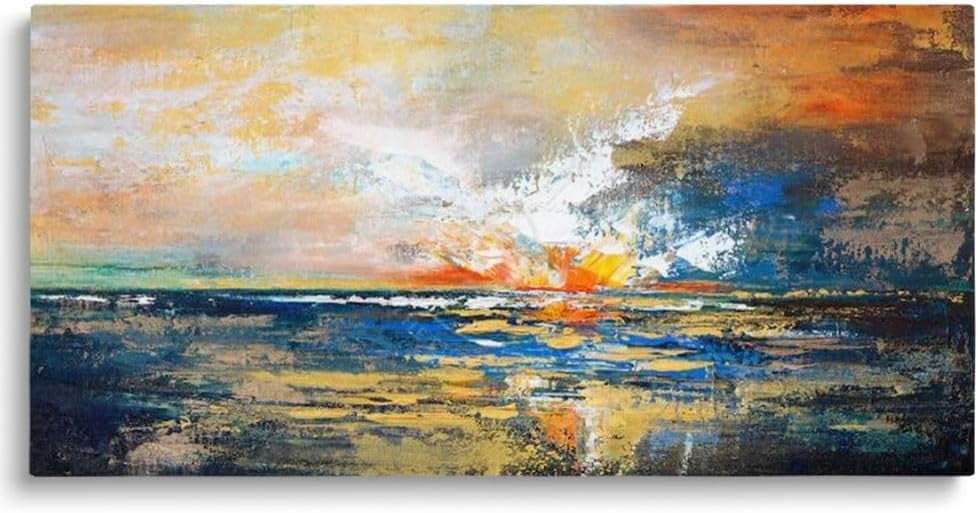 AVOI Hand Painted Abstract Artwork Oil And Acrylic Landscape Painting ...