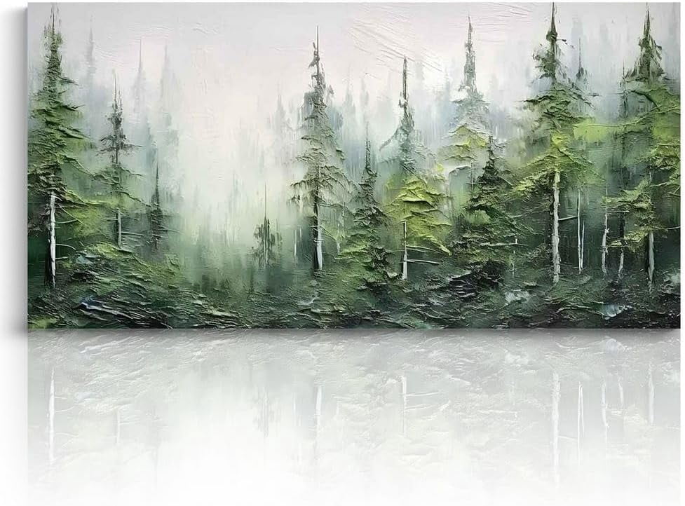AVOI Hand Painted Abstract Landscape Hand Painted Oil Painting Green ...